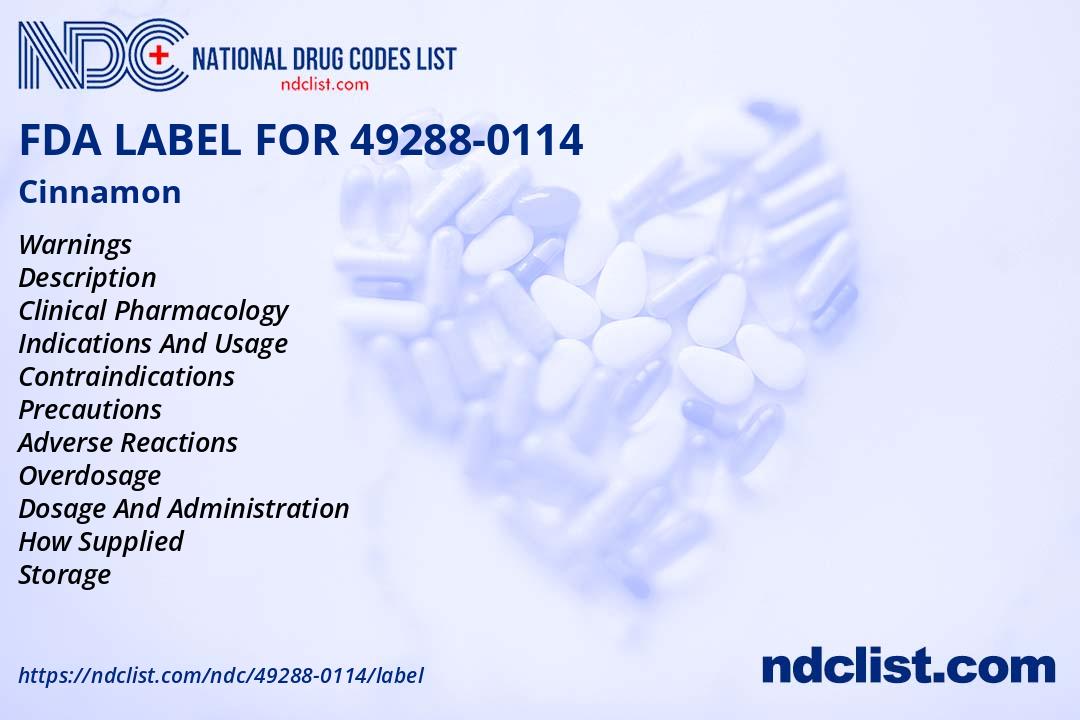 FDA Label for Cinnamon - Indications, Usage & Precautions