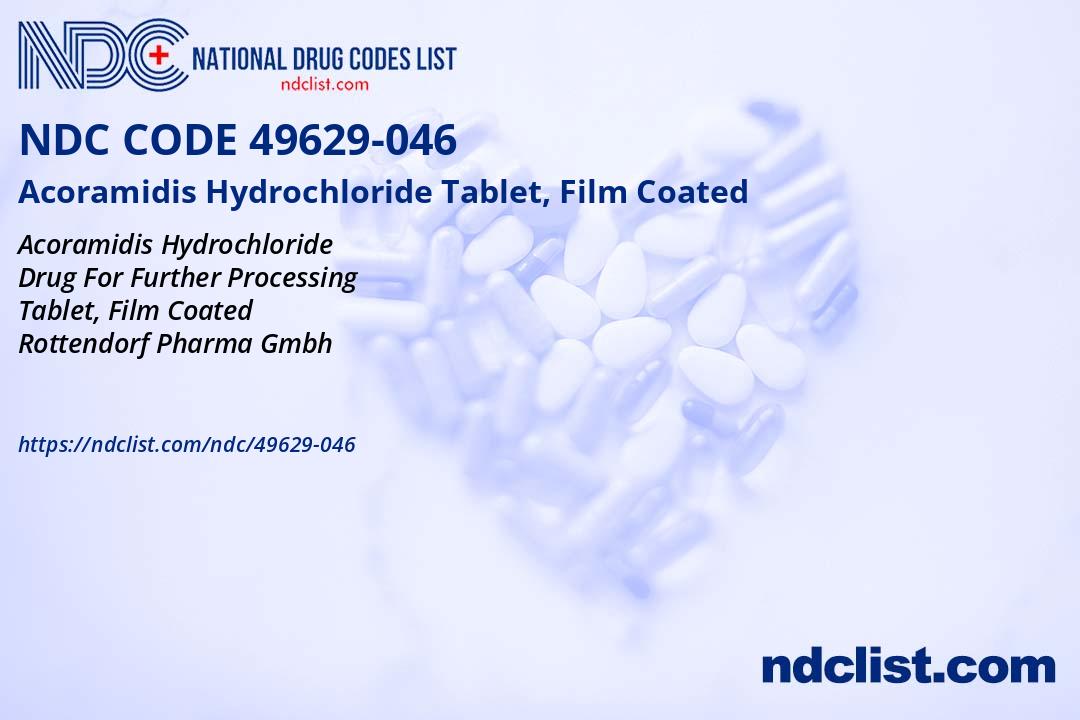 NDC 49629-046 Acoramidis Hydrochloride Tablet, Film Coated