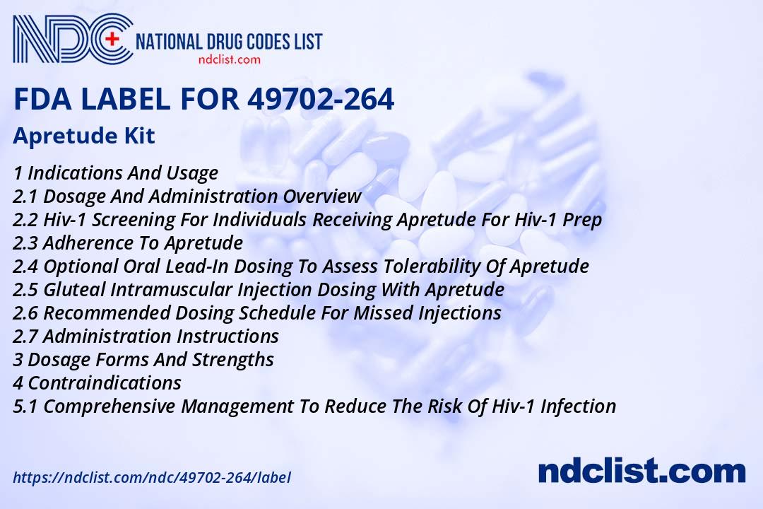FDA Label for Apretude Kit - Indications, Usage & Precautions