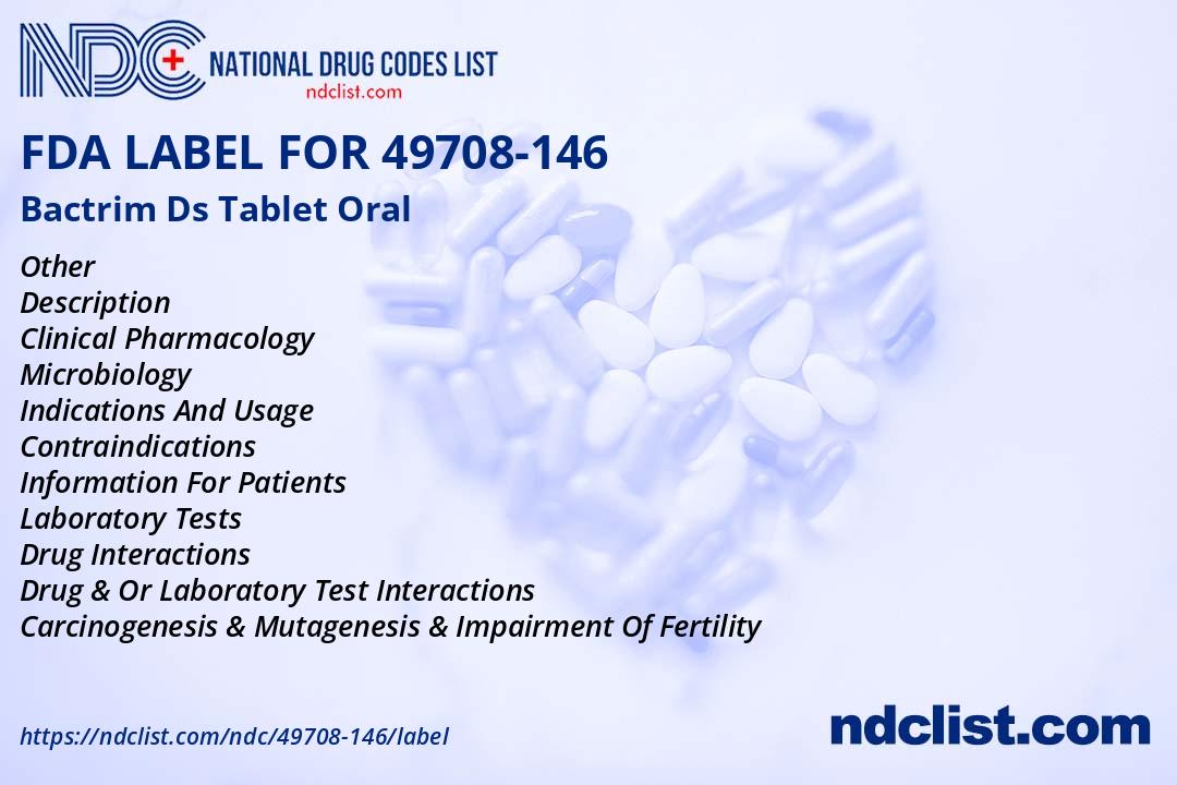 FDA Label for Bactrim Ds Tablet Oral - Indications, Usage & Precautions