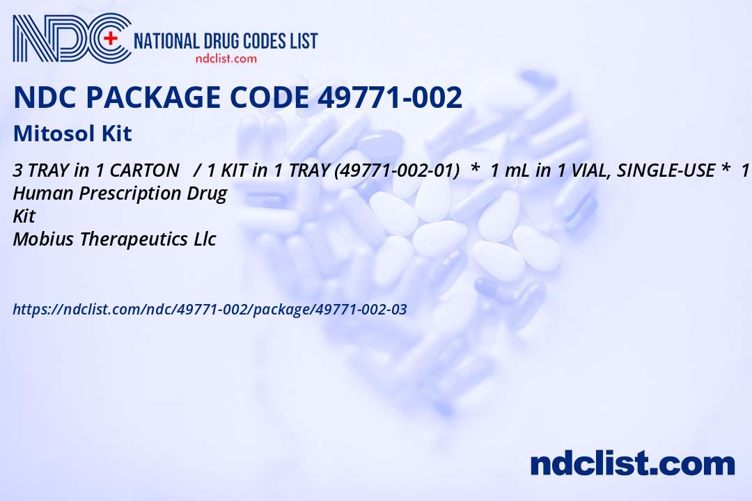 NDC Package 49771-002-03 Mitosol Kit