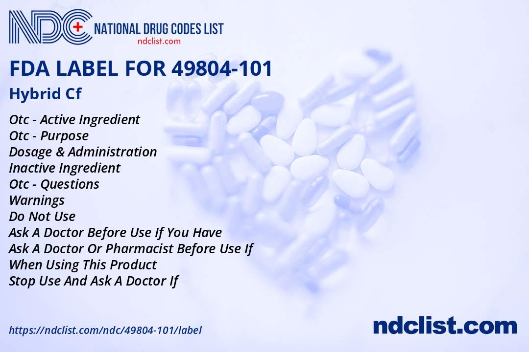 FDA Label for Hybrid Cf - Indications, Usage & Precautions