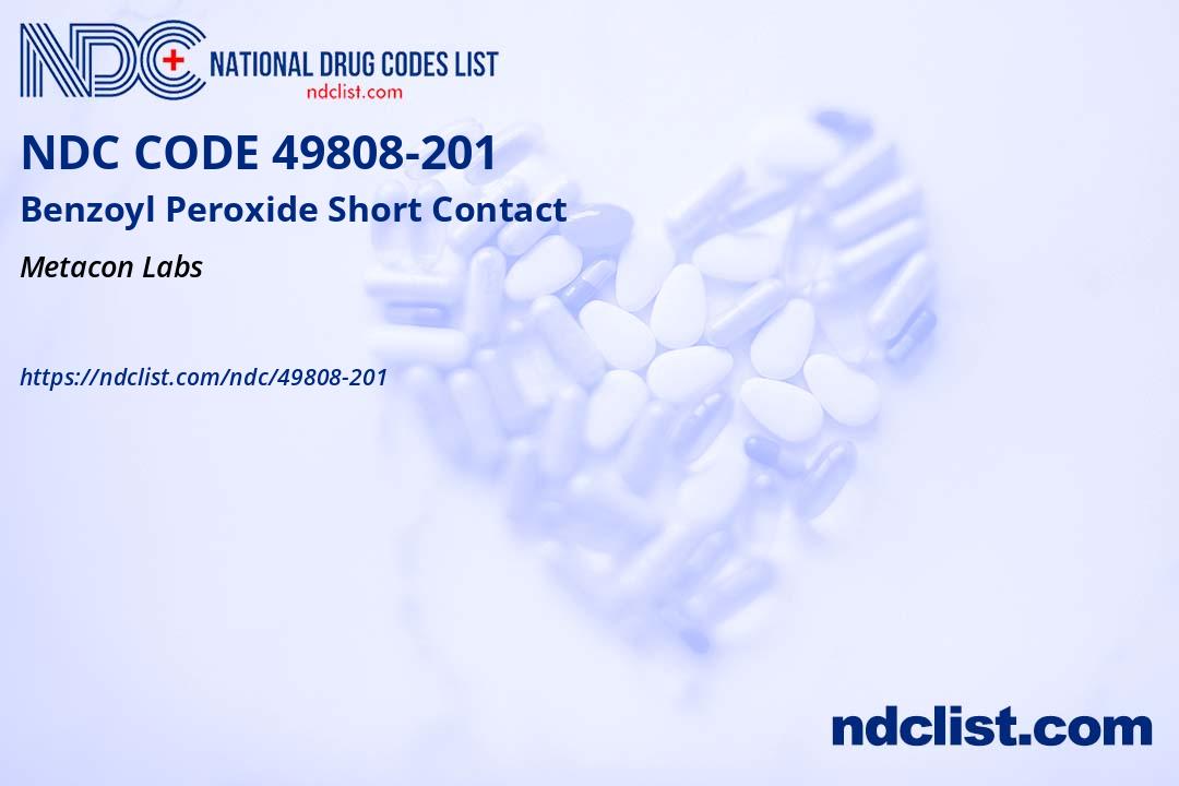 NDC 49808-201 Benzoyl Peroxide Short Contact