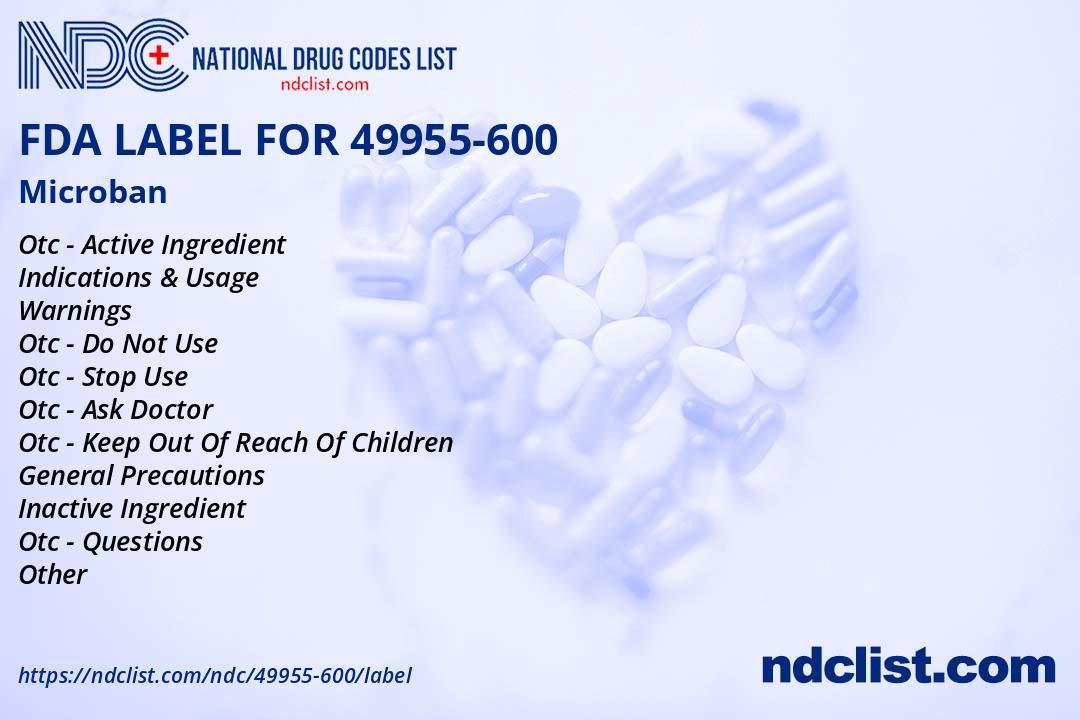 FDA Label for Microban - Indications, Usage & Precautions