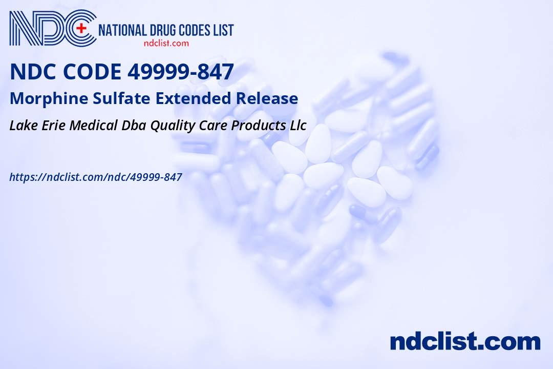 NDC 49999-847 Morphine Sulfate Extended Release