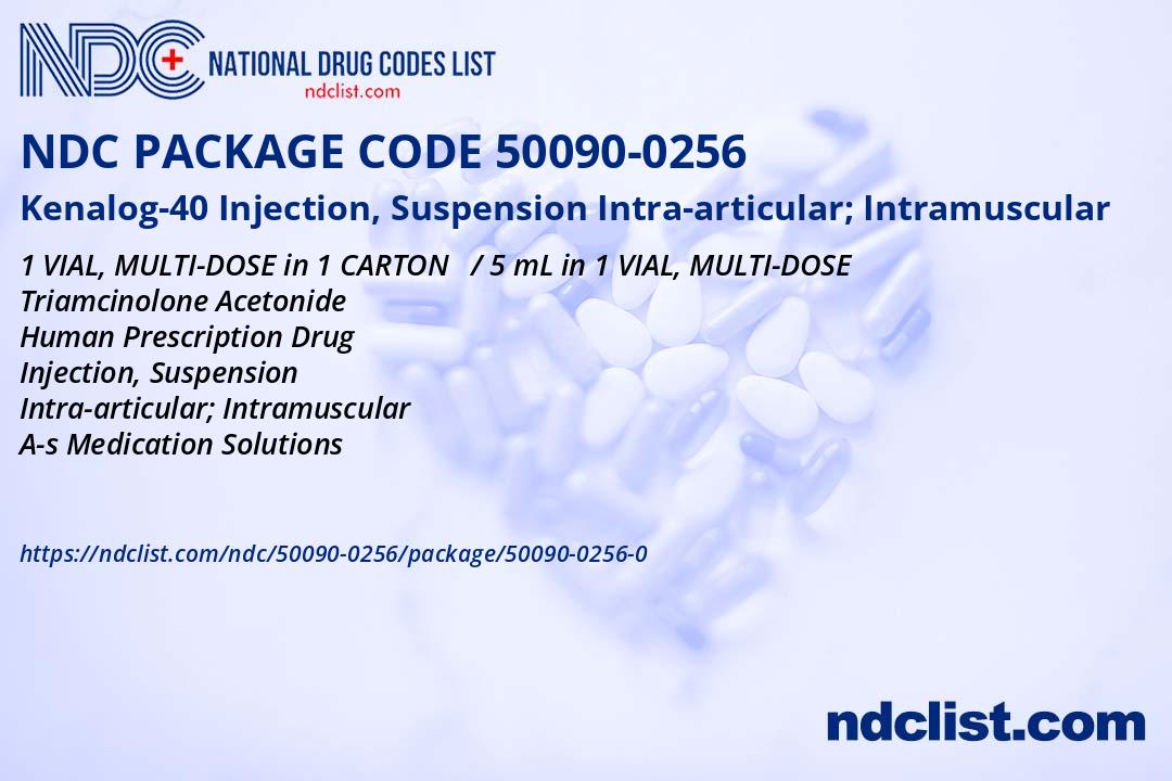 Kenalog-40 Injection, Suspension- NDC50090-0256-0