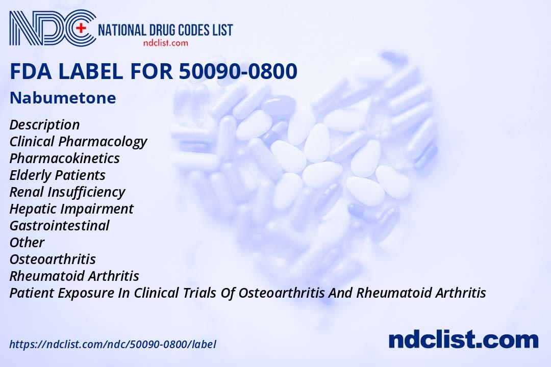 FDA Label for Nabumetone - Indications, Usage & Precautions
