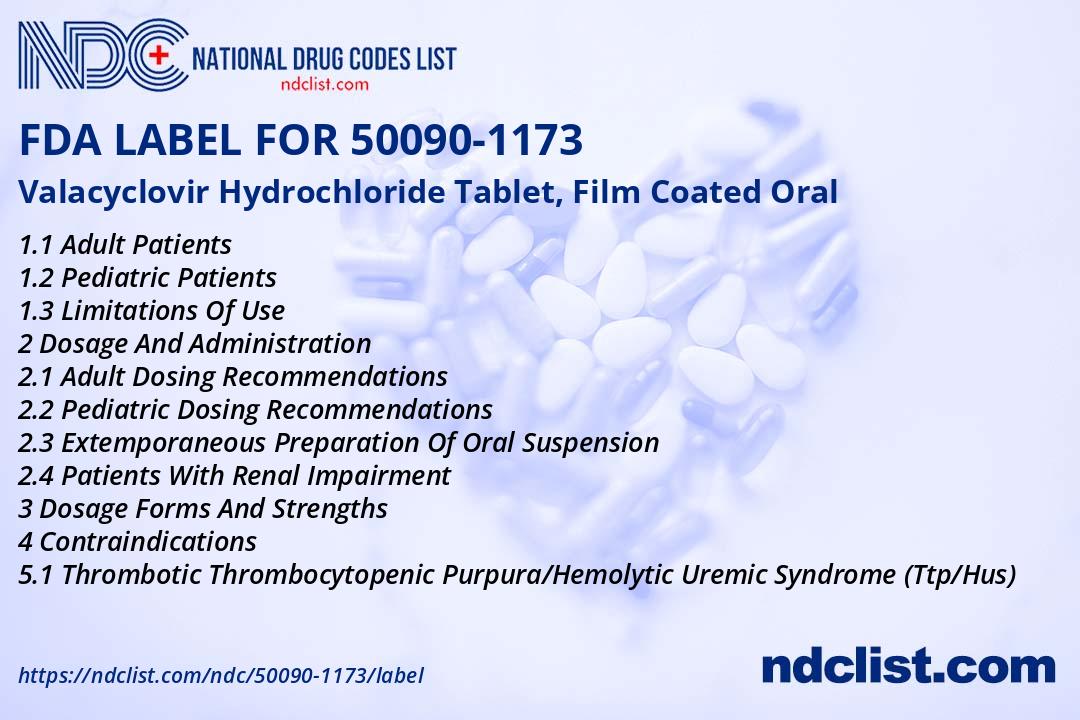 FDA Label for Valacyclovir Hydrochloride Tablet, Film Coated Oral ...