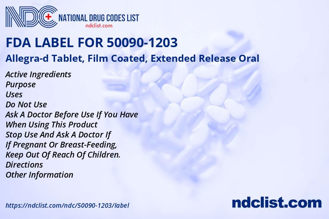 FDA Label for Allegra-d Tablet, Film Coated, Extended Release Oral ...