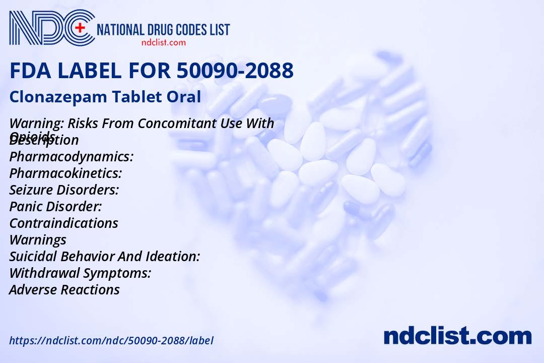 FDA Label for Clonazepam Tablet Oral - Indications, Usage & Precautions