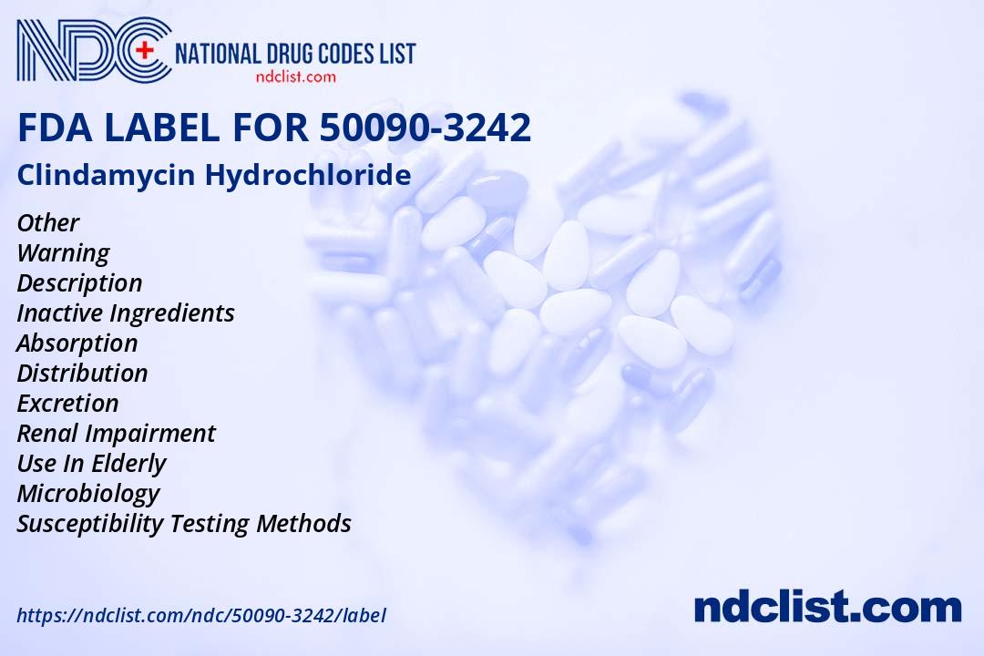 FDA Label for Clindamycin Hydrochloride - Indications, Usage & Precautions
