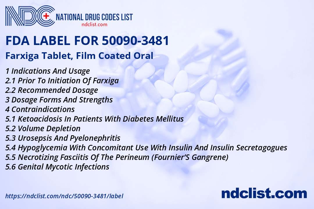 FDA Label for Farxiga Tablet, Film Coated Oral - Indications, Usage ...