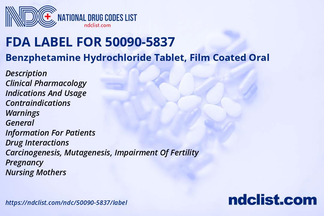 FDA Label for Benzphetamine Hydrochloride - Indications, Usage ...