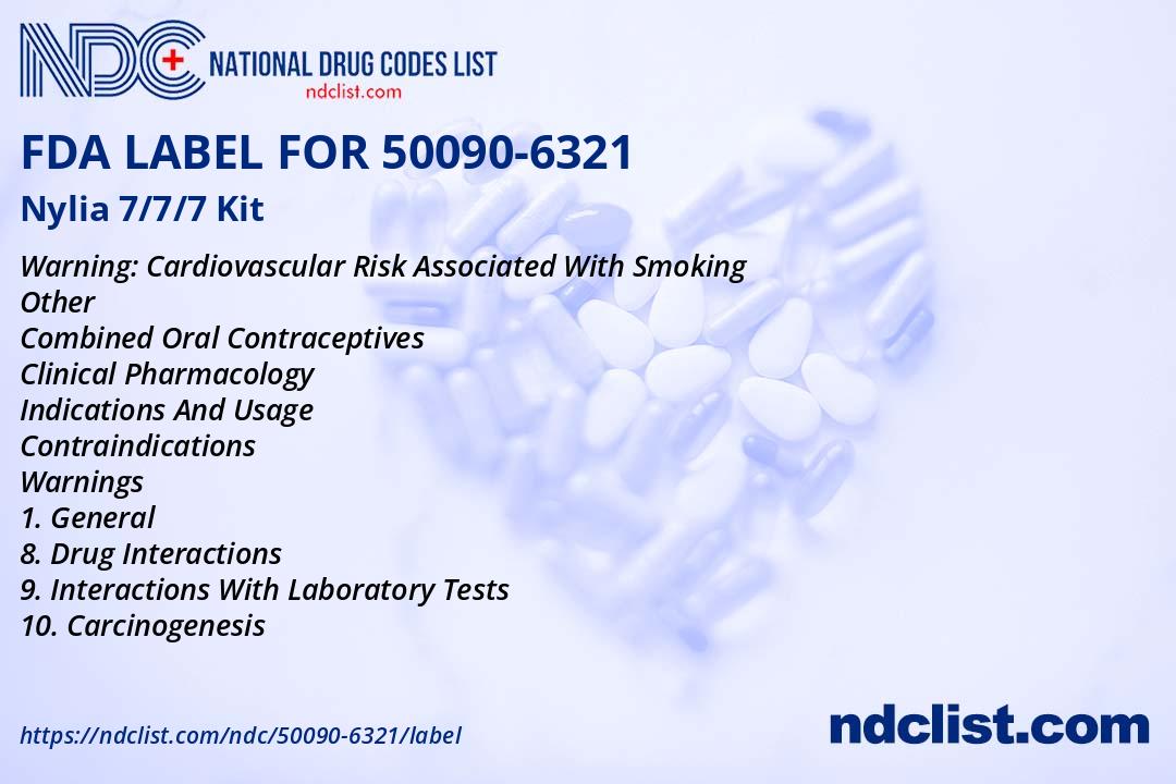 Nylia 7/7/7 Kit FDA Label - NDC 50090-6321