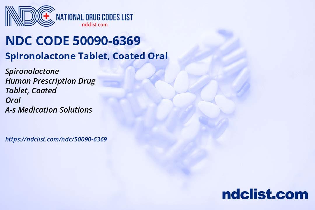 NDC 50090-6369 Spironolactone Tablet, Coated Oral