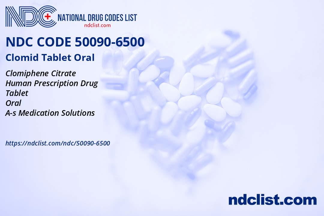 NDC 50090-6500 Clomid Tablet Oral