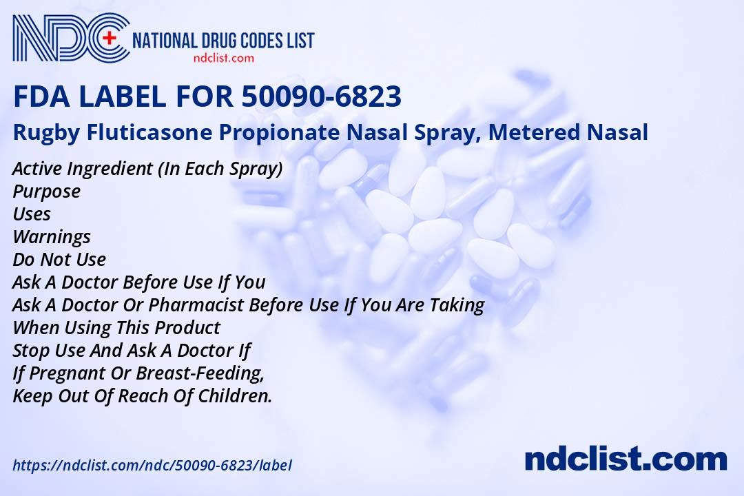 Rugby Fluticasone Propionate FDA Label - NDC 50090-6823