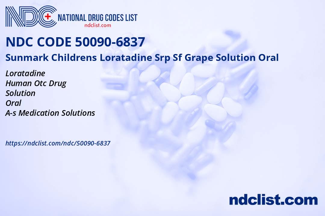 NDC 50090-6837 Sunmark Childrens Loratadine Srp Sf Grape Solution Oral