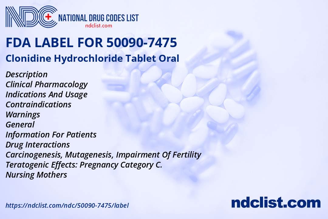 FDA Label for Clonidine Hydrochloride Tablet Oral - Indications, Usage ...