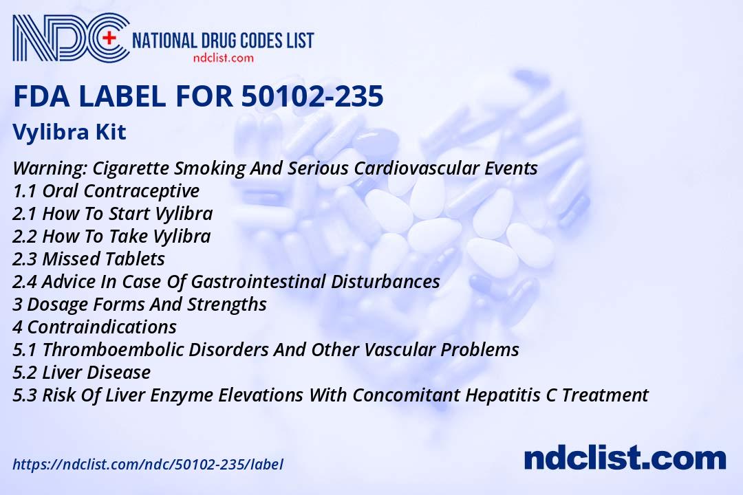 FDA Label for Vylibra Kit - Indications, Usage & Precautions