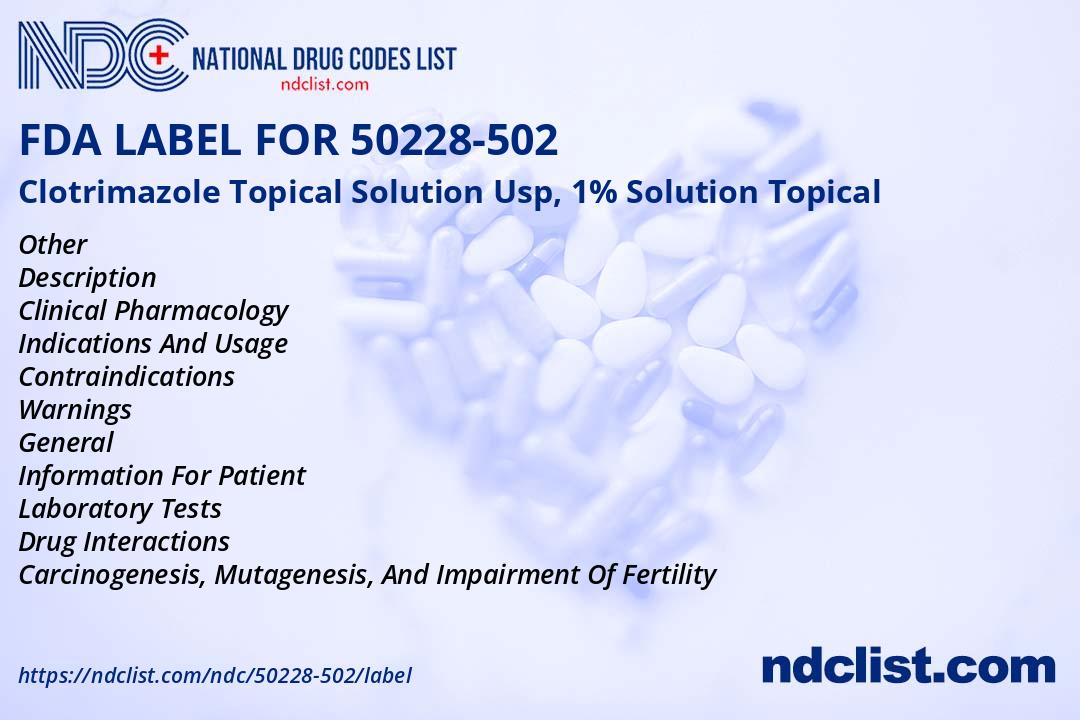 Clotrimazole Topical Solution Usp- FDA Label NDC50228-502