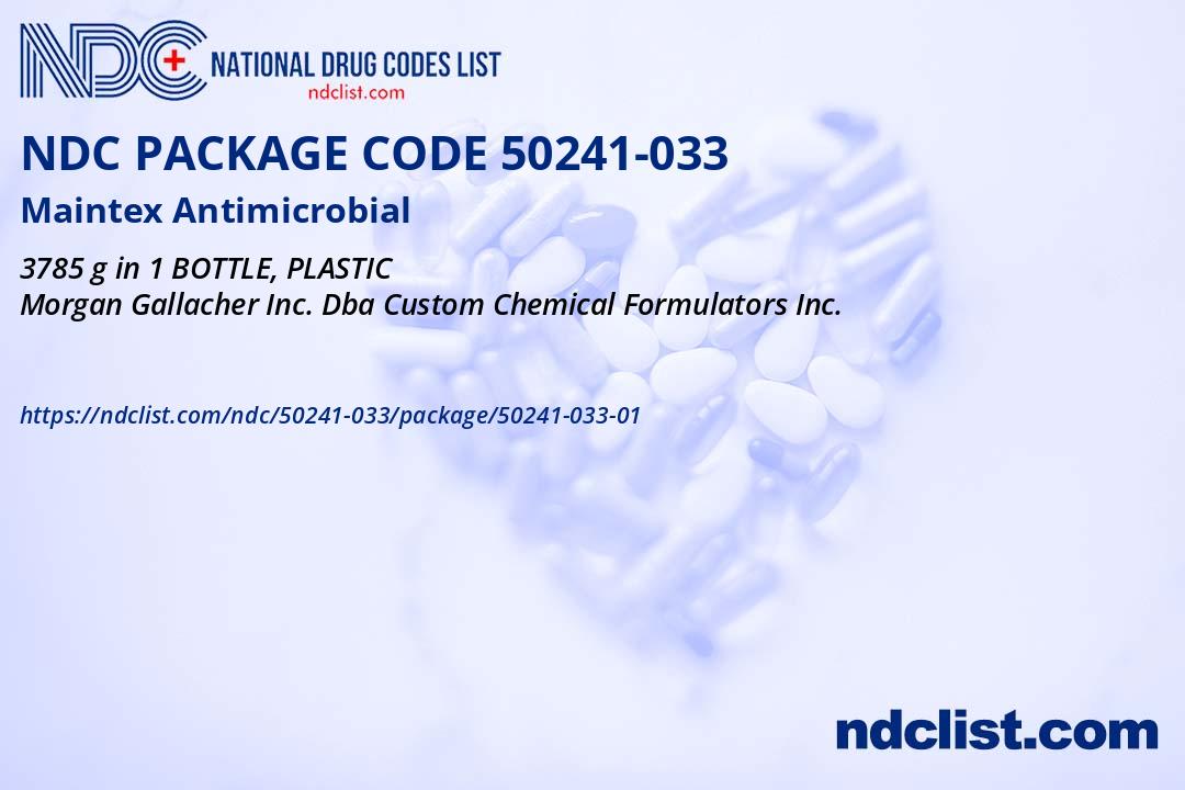 Maintex Antimicrobial NDC Package 50241-033-01
