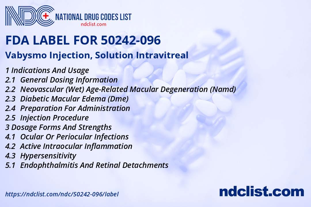 FDA Label for Vabysmo Injection, Solution Intravitreal - Indications, Usage & Precautions