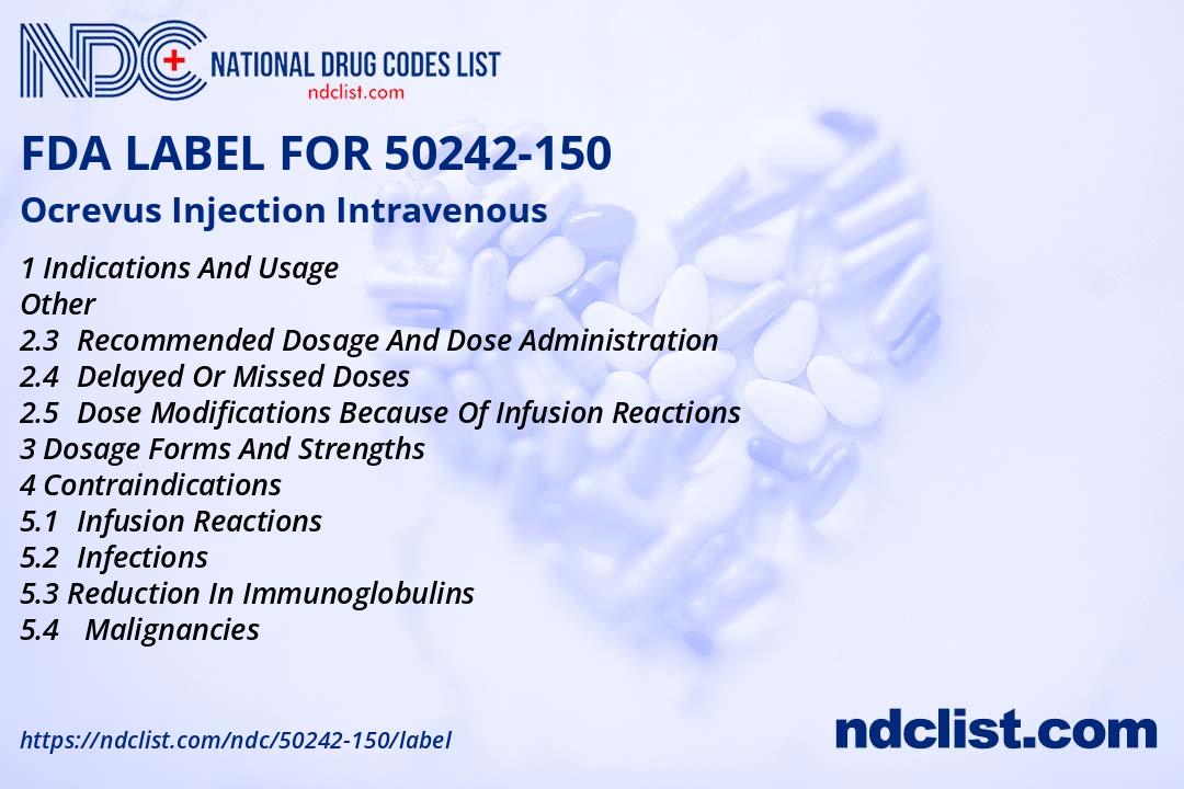 FDA Label for Ocrevus Injection Intravenous - Indications, Usage ...
