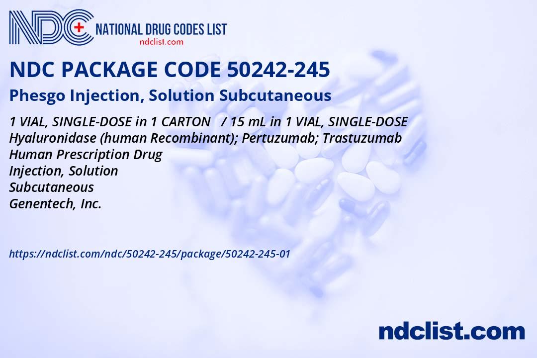 NDC Package 50242-245-01 Phesgo Injection, Solution Subcutaneous