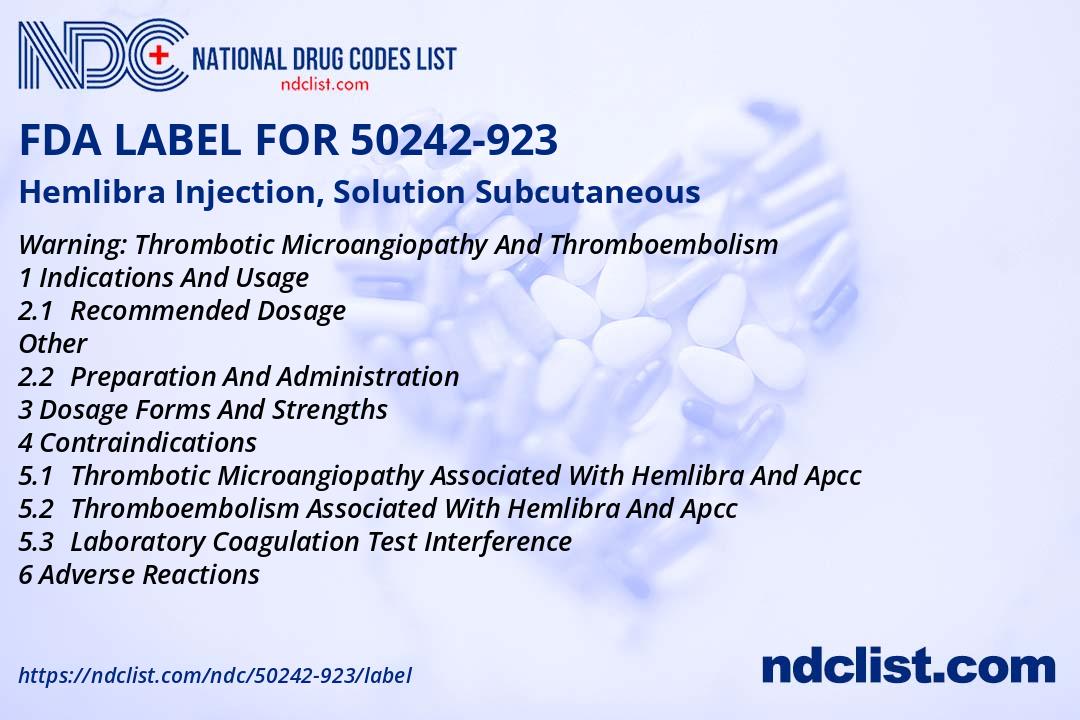 FDA Label for Hemlibra Injection, Solution Subcutaneous - Indications ...