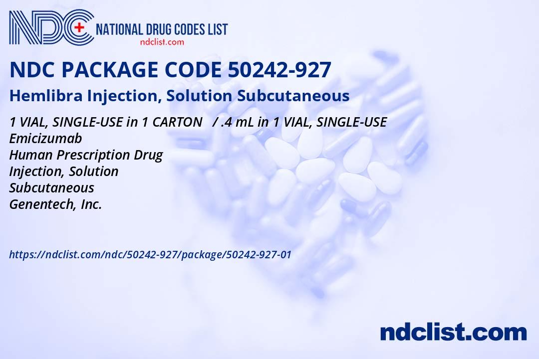 Hemlibra Injection, Solution- NDC50242-927-01