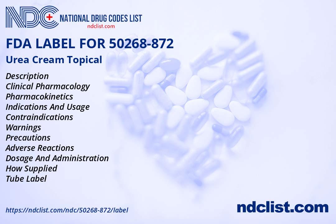 FDA Label for Urea Cream Topical - Indications, Usage & Precautions