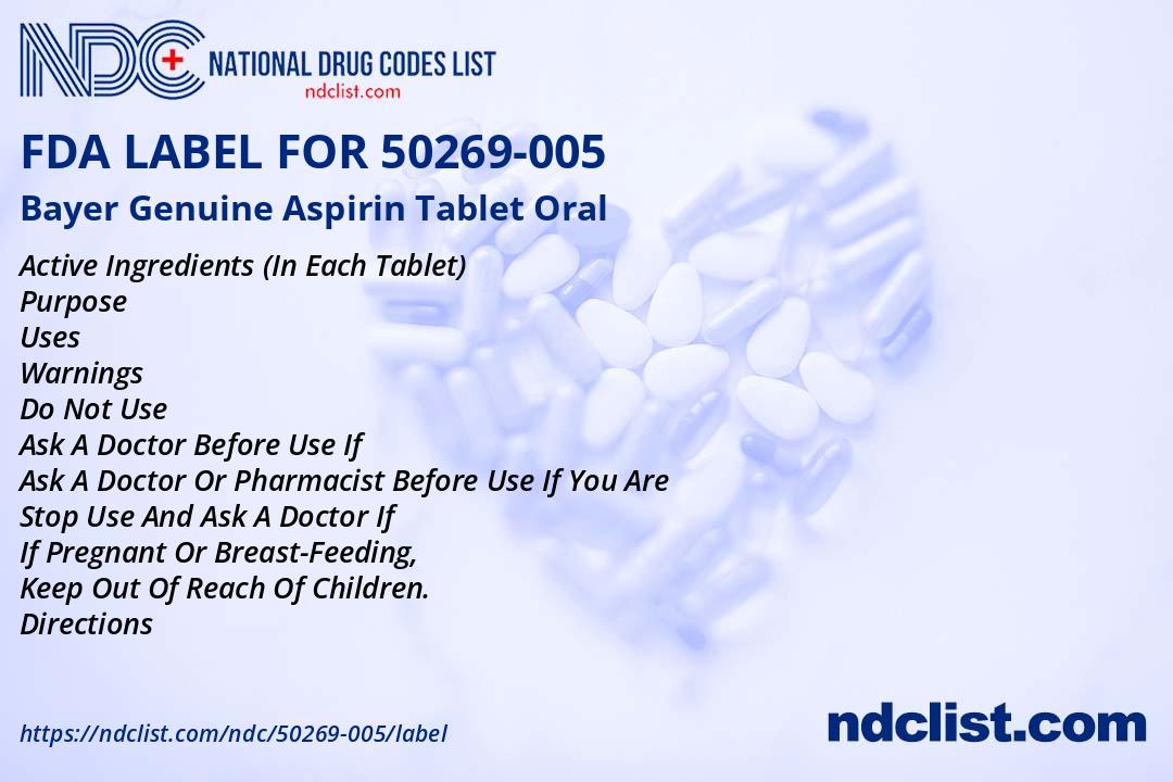 FDA Label for Bayer Genuine Aspirin Tablet Oral - Indications, Usage ...