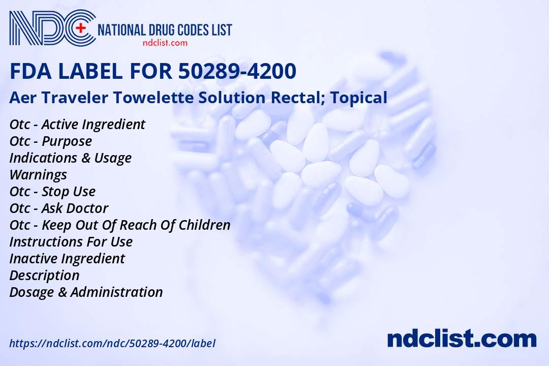 FDA Label for Aer Traveler Towelette Solution Rectal; Topical ...