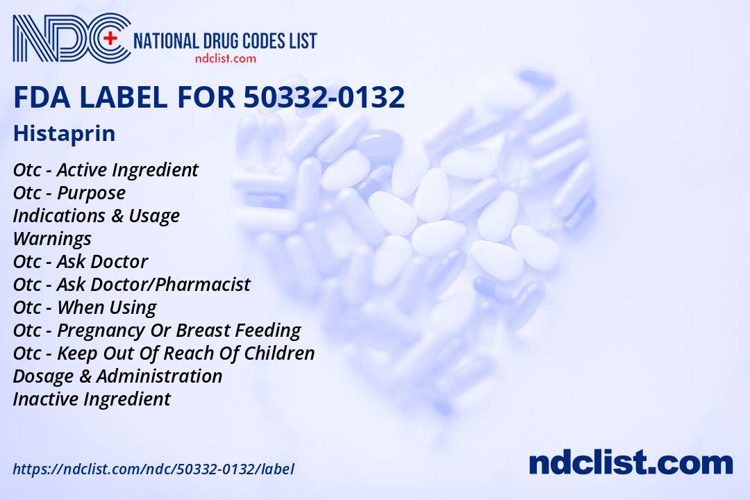 FDA Label for Histaprin - Indications, Usage & Precautions