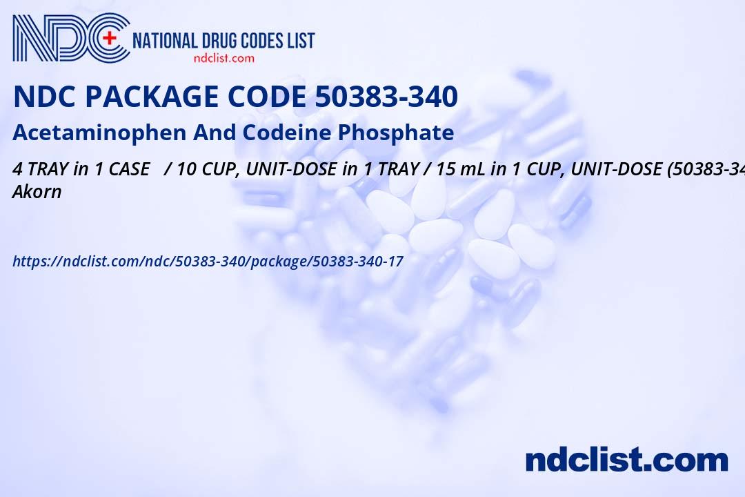 NDC Package 50383-340-17 Acetaminophen And Codeine Phosphate