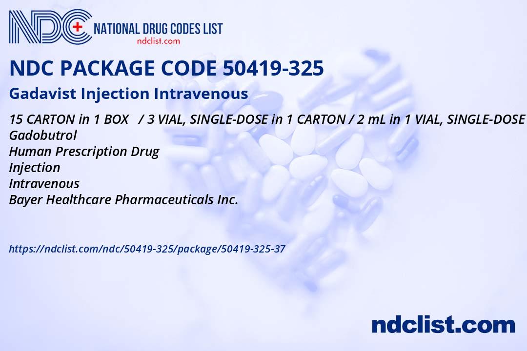 Gadavist Injection NDC Package 50419-325-37