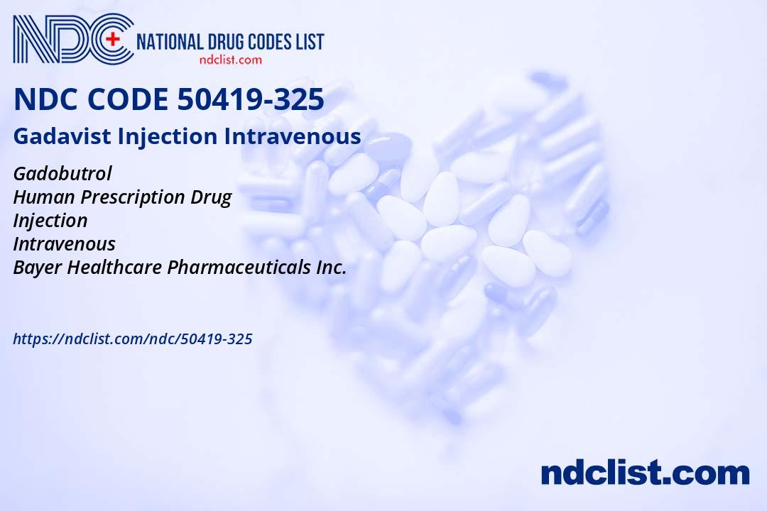 NDC 50419-325 Gadavist Injection Intravenous