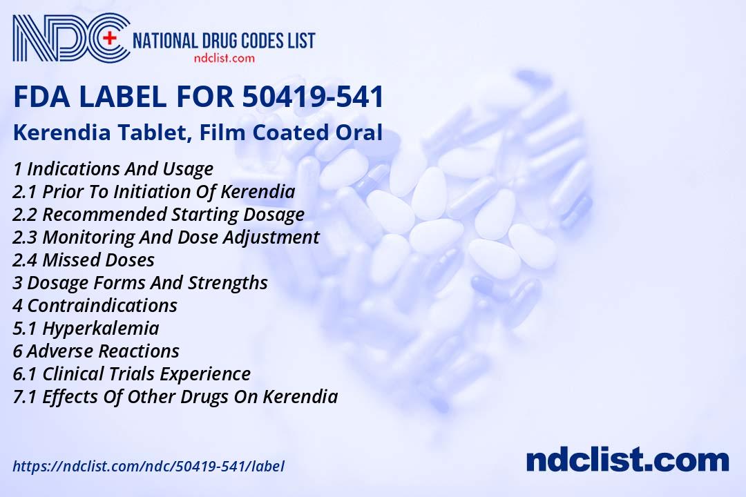 FDA Label for Kerendia Tablet, Film Coated Oral - Indications, Usage ...