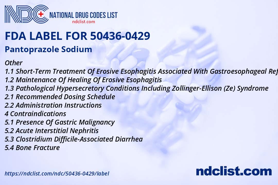FDA Label for Pantoprazole Sodium - Indications, Usage & Precautions