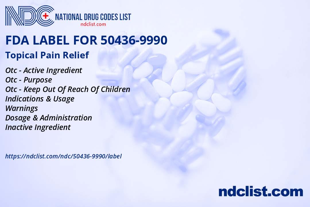 FDA Label for Topical Pain Relief - Indications, Usage & Precautions