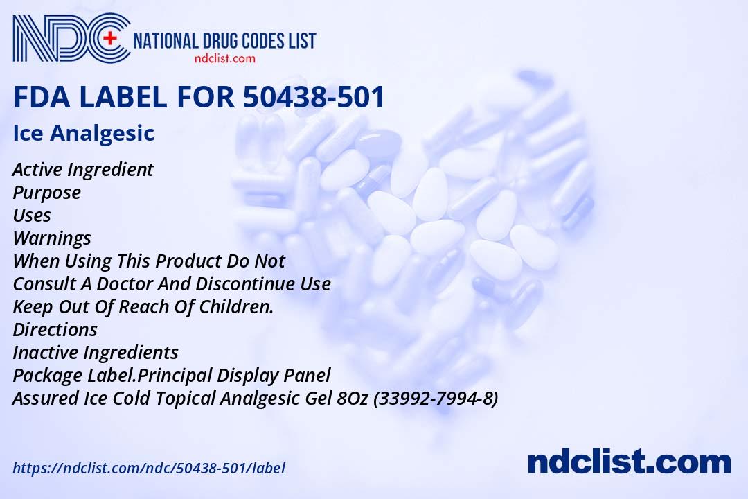 FDA Label for Ice Analgesic - Indications, Usage & Precautions