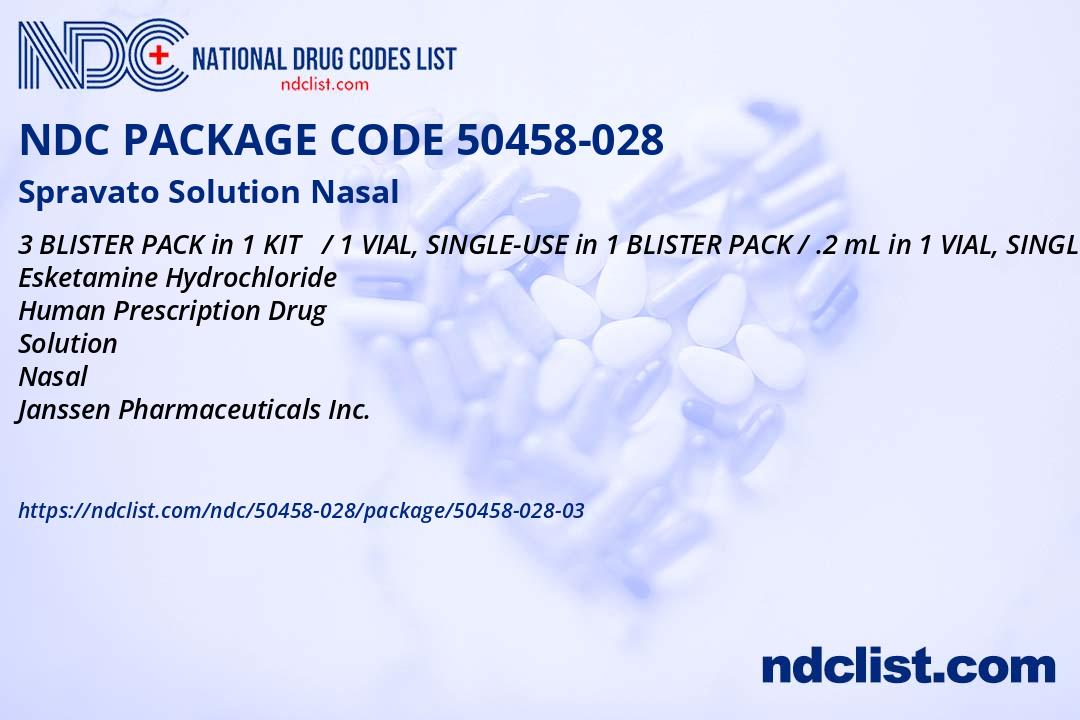 Spravato Solution - NDC Package 50458-028-03