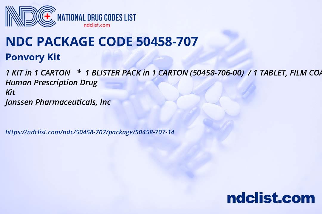 NDC Package 50458-707-14 Ponvory Kit