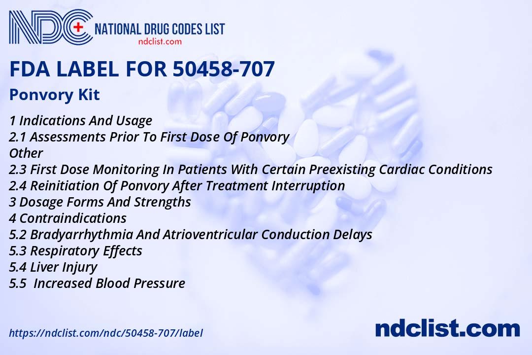 Ponvory Kit- FDA Label NDC50458-707