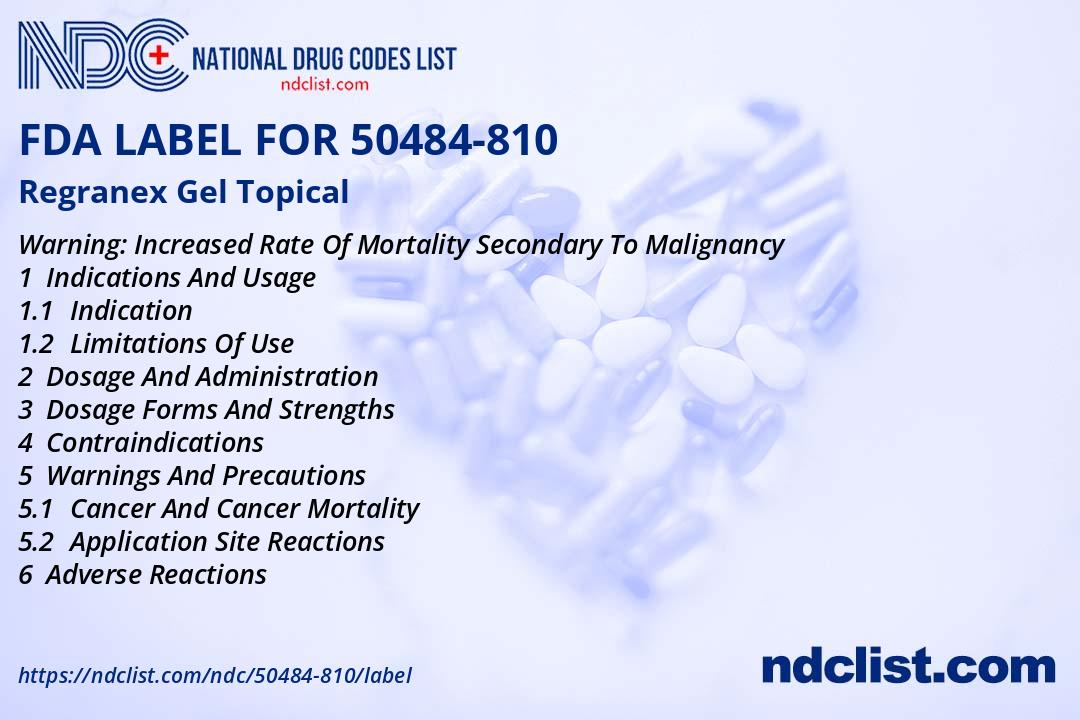 FDA Label for Regranex Gel Topical - Indications, Usage & Precautions