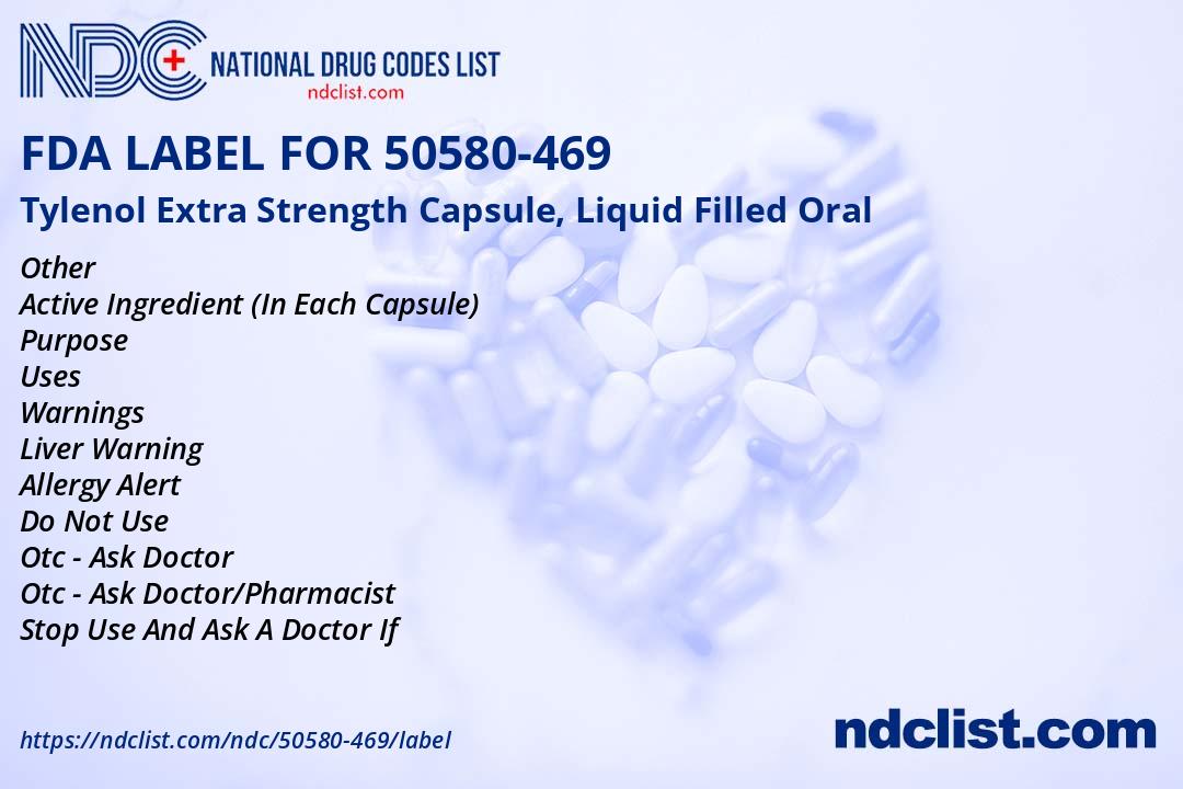 Tylenol Extra Strength- FDA Label NDC50580-469