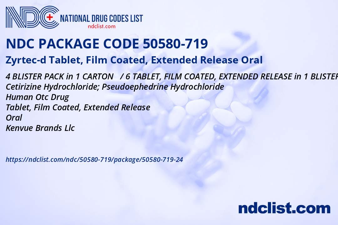 Zyrtec-d- NDC50580-719-24