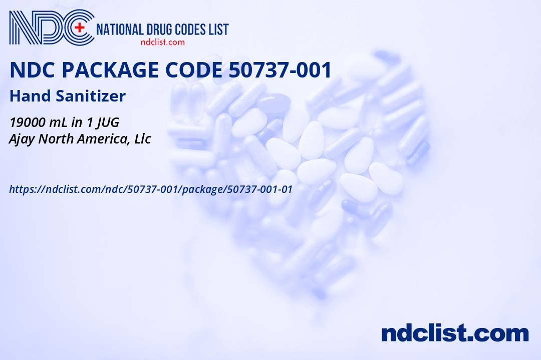 NDC Package 50737-001-01 Hand Sanitizer