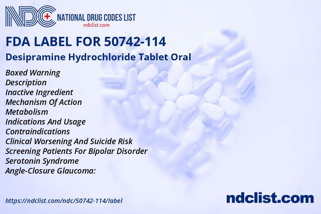 FDA Label for Desipramine Hydrochloride Tablet Oral - Indications ...